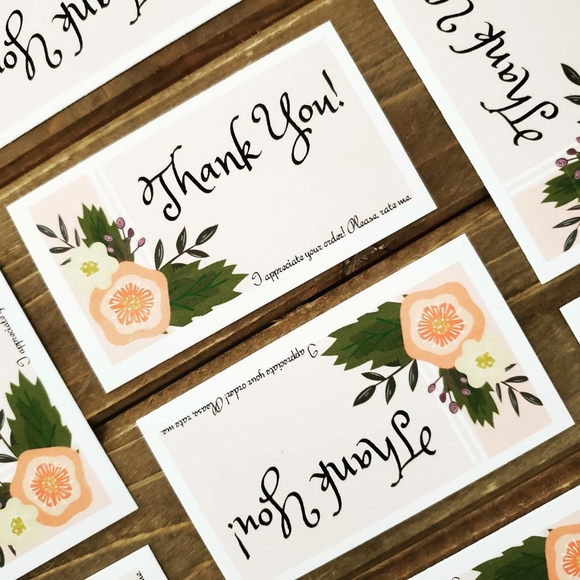 Office | Thank You Cards Business Card Size3x2 Inch Cards | Poshmark